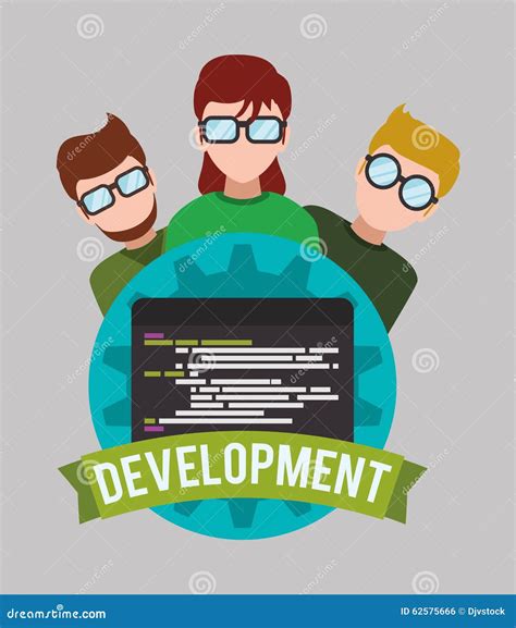 Web Developer Design Stock Vector Illustration Of Developer 62575666