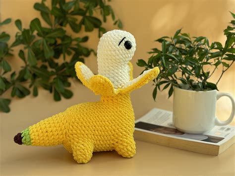 No Sew Cute Bananasaurus Crochet Pattern For Dinosaur Plushies Jeannechic Handmade Crochet