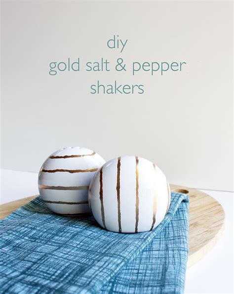Vitamini Handmade Diy Gold Salt And Pepper Shakers