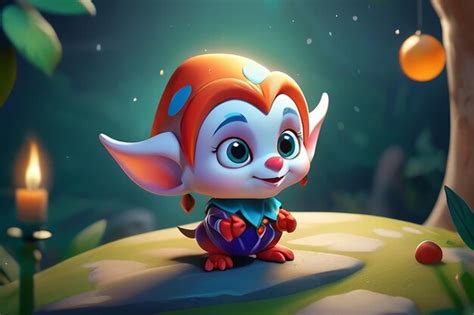 Premium Photo Very Detailed Tiny Cute Jester