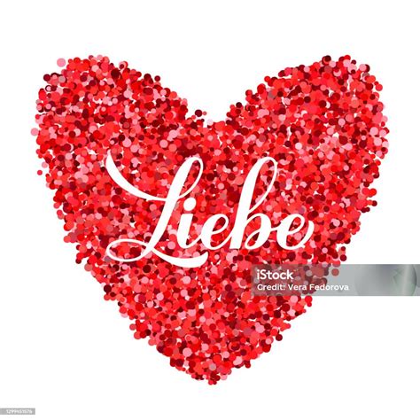 리베 서예 핸드 레터링 독일어로 비문을 사랑해요 발렌타인 데이 인사말 카드 배너 타이포그래피 포스터 티셔츠 로고 디자인 전단지 스티커 등을 위한 벡터 템플릿 14세기에 대한