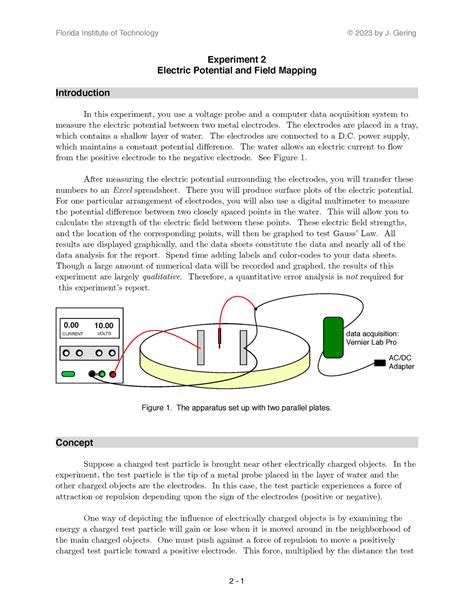 02 Potential And Field Mapping Experiment 2 Electric Potential And Field Mapping Introduction In