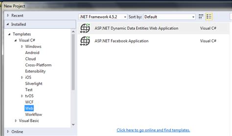 Asp Net Mvc Visual Studio 2015 MVC Application Template Missing