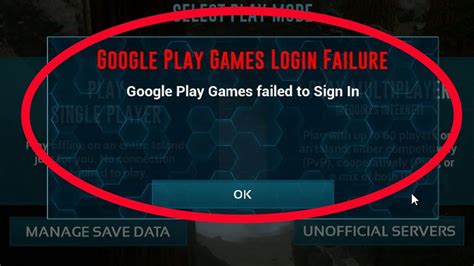 How To Fix Google Play Games Login Failure Play Failed To Sign In ARK Survival Evolved