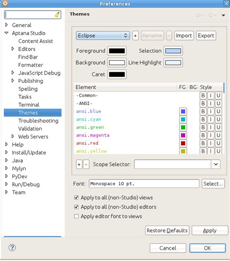How To Change Background Of All VIEWS In Eclipse IDE Stack Overflow