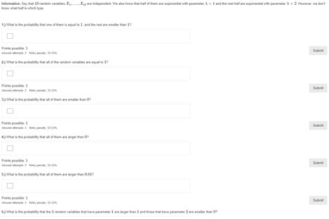 solved information say that 10 random variables x1