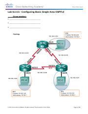 Lab Configuring Basic Single Area OSPFv Docx Lab Configuring Basic