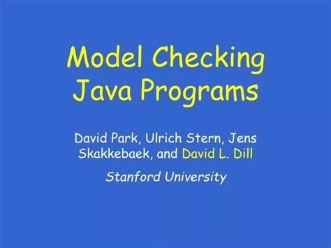 ppt model checking java programs powerpoint presentation free