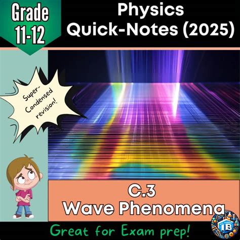 IB DP Physics C 3 Wave Phenomena Quick Notes Condensed Study Guide 2025