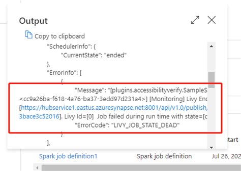 Transform Data With Synapse Spark Job Definition Azure Data Factory Azure Synapse