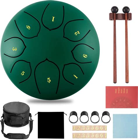 Purpledi Steel Tongue Drum 6 Pollici 11 Note Tamburo Handpan Strumento