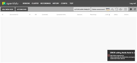 Media Nodes Are Not Created Issues With Deployment Openvidu