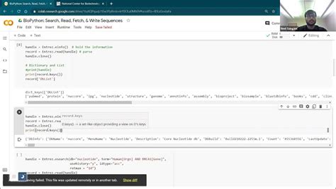Biopython 2 Search Read Fetch And Write Sequences Youtube