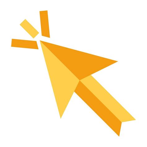 Flat Yellow Pointer Cursor Arrow Computer Mouse Click Closed Mark Vector Art At Vecteezy