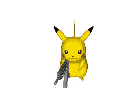 Pikachu With A Gun Emoji