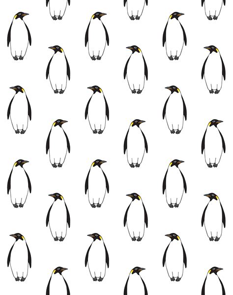 Vector Seamless Pattern Of Emperor Penguin 28269155 Vector Art At Vecteezy