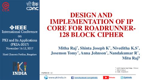 Pdf Design And Implementation Of Ip Core For Roadrunner 128 Block Cipher