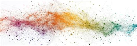 Colorful Abstract Design Of Particles And Lines Creating A Sense Of Movement And Energy In