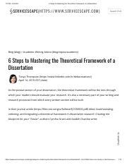 Mastering The Theoretical Framework Of A Dissertation Course Hero