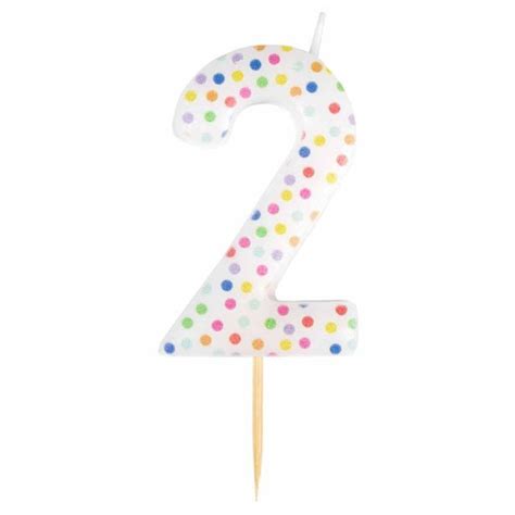 Number 2 Dots Candle Party Delights