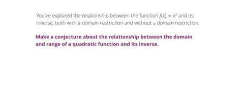 solved you ve explored the relationship between the function