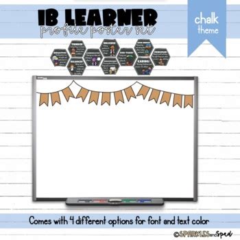 IB Learner Profile Poster Set Chalkboard By Sparkles And Sped TPT