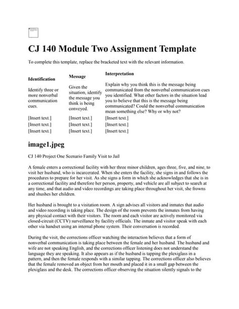 Cj 140 Module Two Assignment Template To Complete This Template Docx