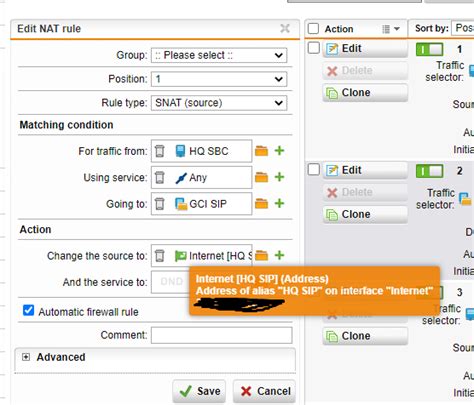 Snat Rule Not Working Network Protection Firewall Nat Qos And Ips