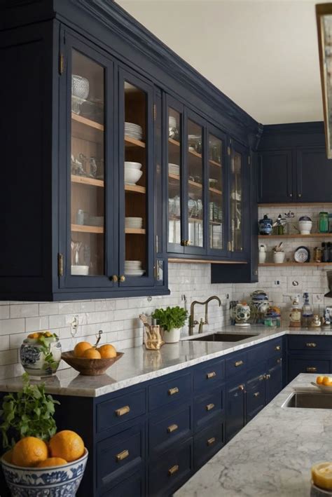 Sherwin Williams Navy Blue Kitchen Cabinets
