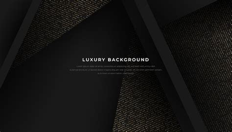 Premium Vector Dark Abstract Overlap Background With Golden Glitters
