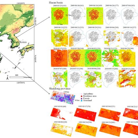 Spatial Distributions Of The Landsat 57 Evi Observations From May To Download Scientific
