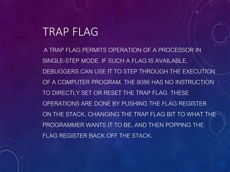 flag register of 8086 pptx operating systems computer software and applications