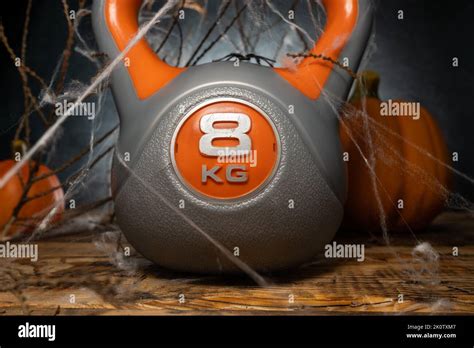 Kettlebell Covered With Spider Web Kettle Bell Lifting Exercises Gym