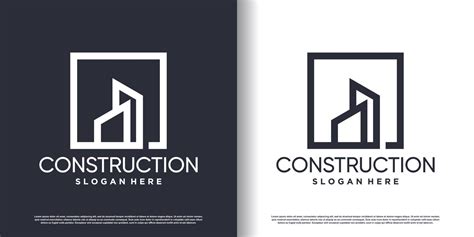Building Construction Logo Design For Business With Creative Modern