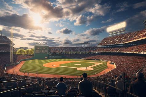 Classic Baseball Game At Fenway Park Capturing Generative Ai Stock