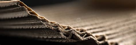 Detailed Macro View Of Cardboard Edge Textures Showcasing Intricate