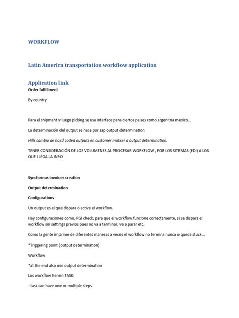 Gestión De Workflows Sap En Latam Pdf Ingeniería De Software Ingeniería Informática