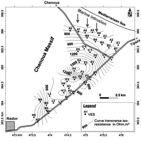 Transverse Resistance Map Of The Nador Plio Quaternary Aquifer