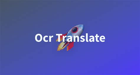 Ocr Translate A Hugging Face Space By Pablocst