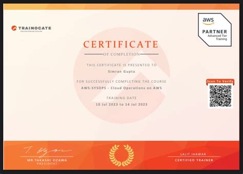 Simran Gupta On Linkedin Aws Cloudoperations Certification