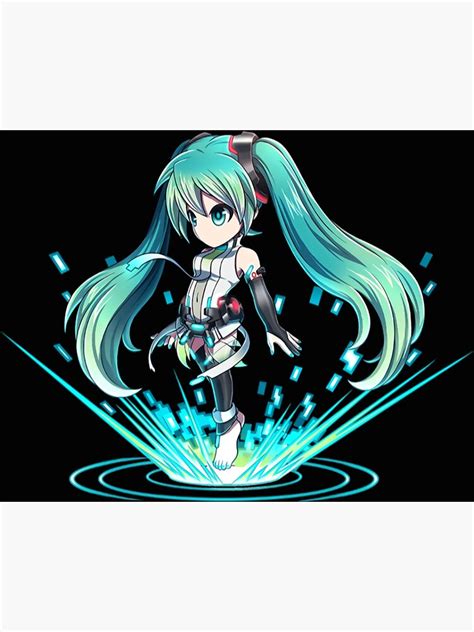 Cute Hatsune Miku Waifu Poster For Sale By Earlbickley Redbubble