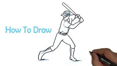 How To Draw A Baseball Player Easy Youtube