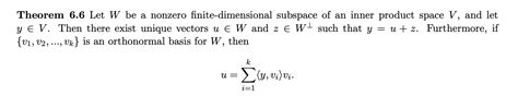 Solved Theorem Let W Be A Nonzero Finite Dimensional Chegg
