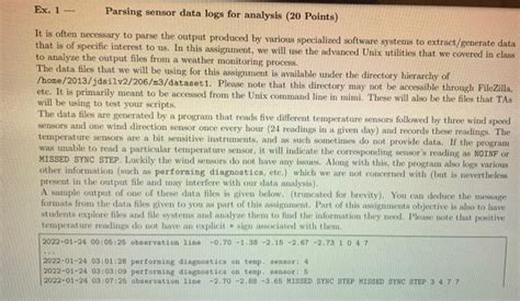 ex 1 parsing sensor data logs for analysis 20