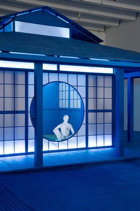 Daniel Arsham Installs Bright Blue Tea House Inside Atlanta Museum