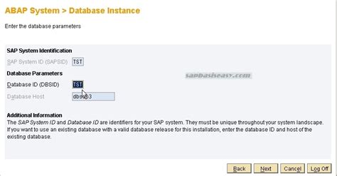 How To Install Sap Database Instance Sap Basis Easy