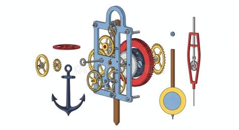 Vintage Steampunk Ship Blueprint Stock Illustrations 17 Vintage