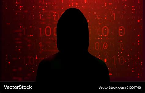 Digital Binary Code On Dark Red Background Vector Image