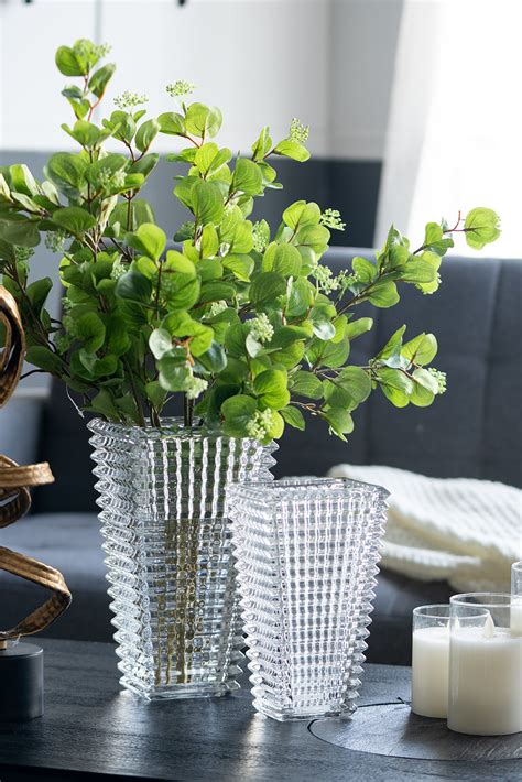 Modern Textured Glass Flower Vase