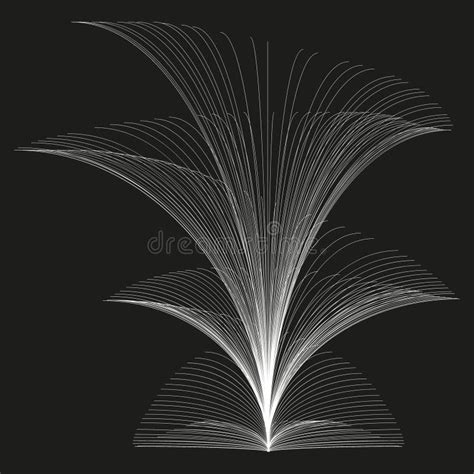 Abstract Line Art Curved White Lines Dynamic Flow Pattern Black